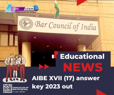Aibe Xvii 17 Answer Key 2023 Out Edunovations