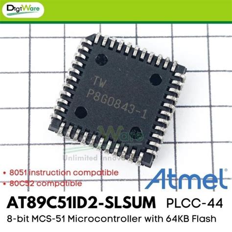 At89c51id2 Slsum Plcc44 Digiware Store