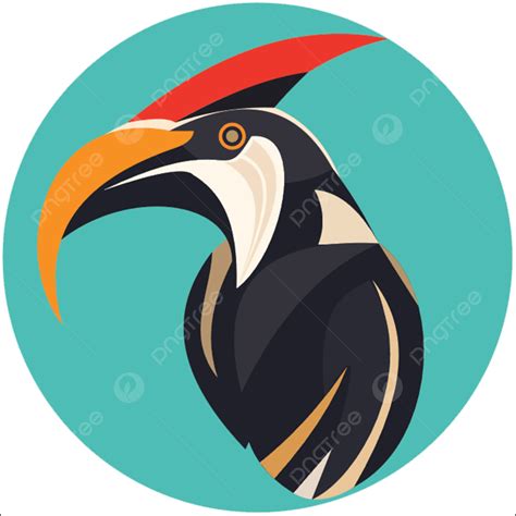 Logo Kartun Rangkong Mendesain Dunia Burung Yang Indah Burung Tropis
