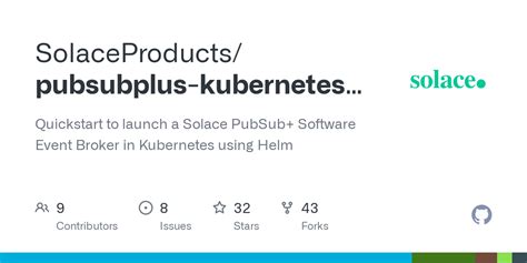 github solaceproducts pubsubplus kubernetes helm quickstart