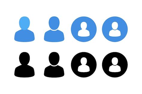 Free Vector Users Set Blue And Black