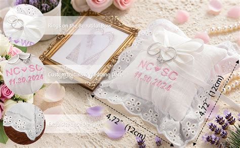 Callie Personalized Wedding Ring Pillow Custom Names
