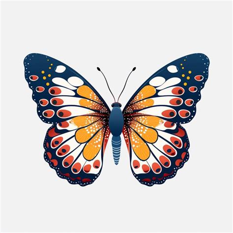 Mariposa Plana Volando Sin Esfuerzo Foto Premium