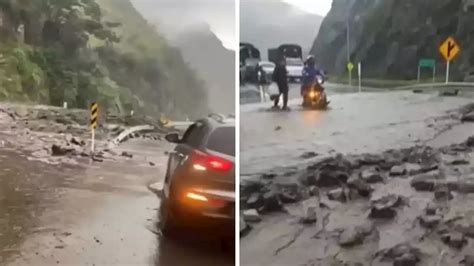 Grave derrumbe afectó el paso por la vía Pasto Rumichaca Colombia