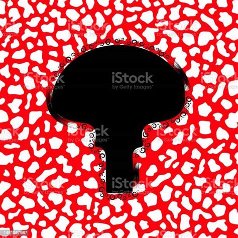빨간색과 흰색 질감의 비행 Agaric 버섯 실루엣의 그림 강렬하고 밝은 색상에 대한 스톡 벡터 아트 및 기타 이미지