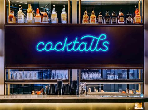 Cocktails Neon Sign Cocktail Neon Light Cocktail Led Sign Etsy