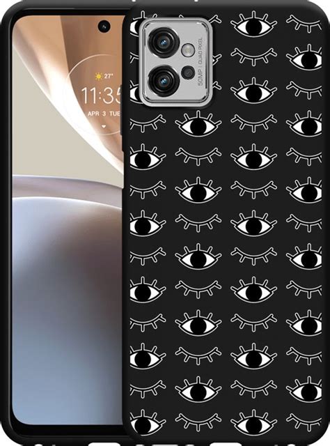 Motorola Moto G32 Hoesje Zwart I See You Designed By Cazy Bol