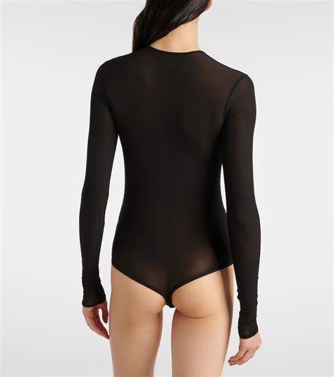 Mesh Bodysuit In Black Wardrobe Nyc Mytheresa