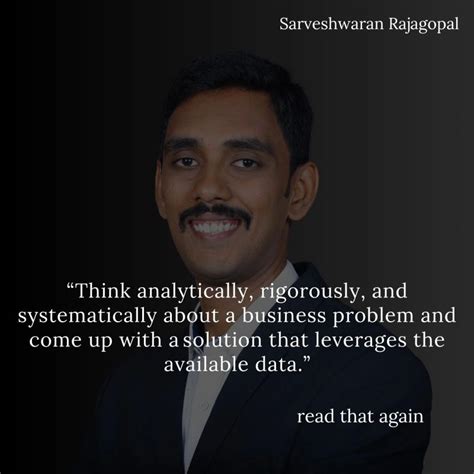 Sarveshwaran Rajagopal On Linkedin Data Datascience Business