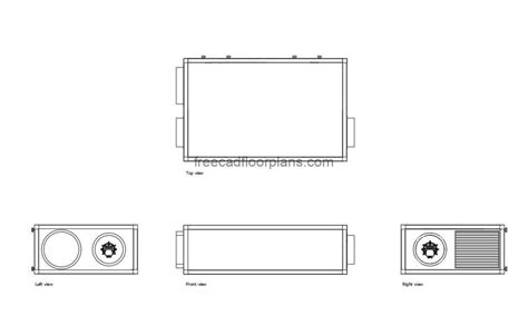Heat Recovery Unit Free Cad Drawings