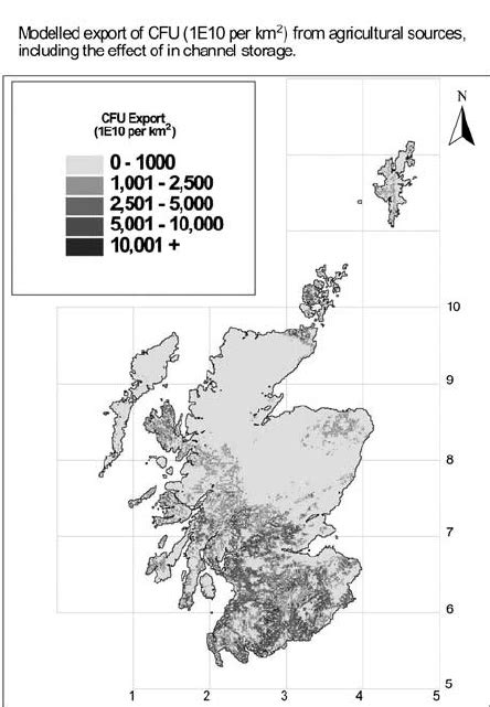 Predicted Export Of Faecal Coliforms From Agricultural Sources To Download Scientific Diagram