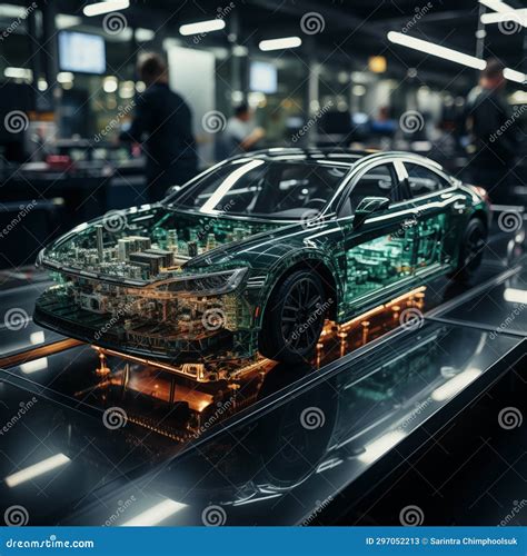 Car Factory Digitalization Industry 40 Concept Automated Robot Arm Assembly Line Manufacturing