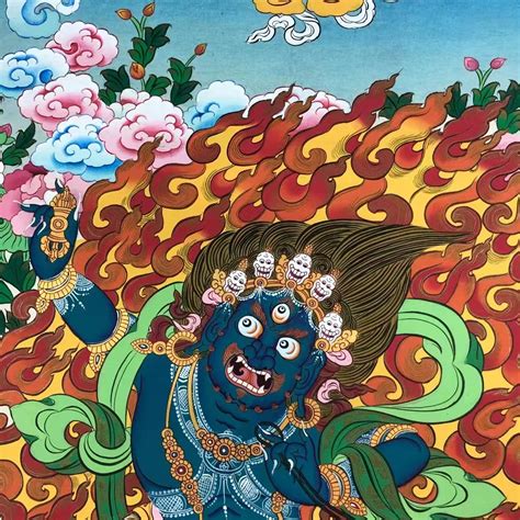 012 扎西索朗 金刚手菩萨 未装裱唐卡 品得拍24小时在线拍卖平台