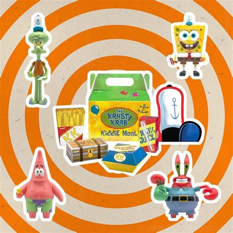 Super7 Spongebob Squarepants Krusty Krab Meal Reaction Figures 4 Figures