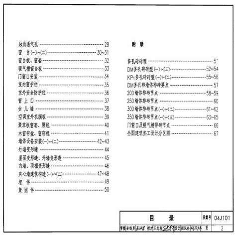 国家建筑标准设计图库 04J101 砖墙建筑构造 烧结多孔砖与普通砖蒸压砖 1 规范网