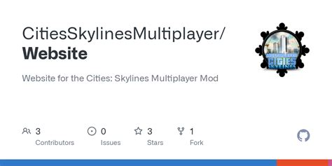 Github Citiesskylinesmultiplayerwebsite Website For The Cities