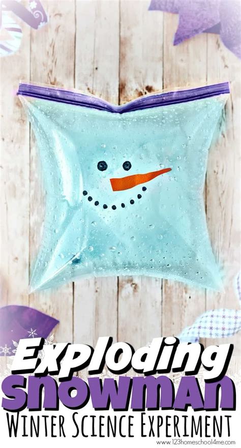 Exploding Snowman Expeirment Winter Science Activities Winter