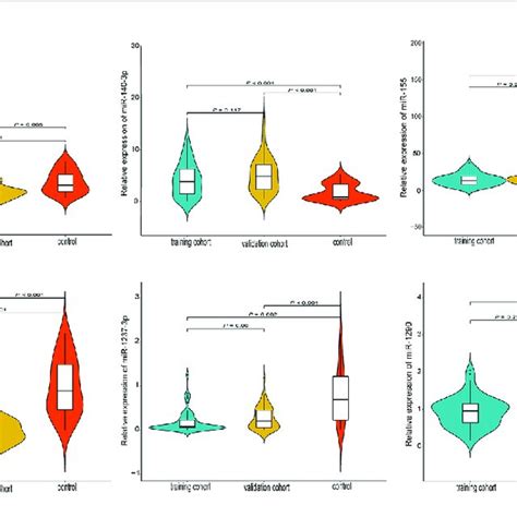 Quantitative Expression Levels Of The Six Prognostic Mirnas By Rt Pcr