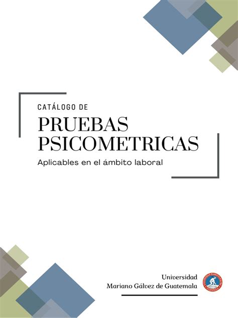 Catalogo De Pruebas Psicometricas Grupo 3 Descargar Gratis Pdf