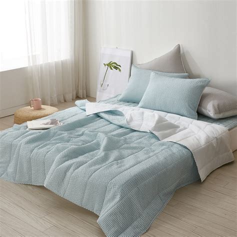 이솔홈 시원한 여름 스노우 리플 시어서커 모달 순면 차렵이불 이불 패드 베개 에누리 가격비교