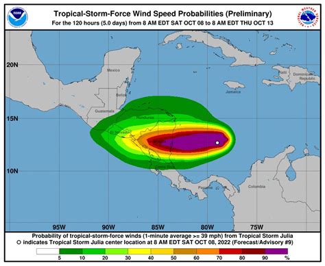 Centroamérica se prepara para la llegada de la tormenta tropical Julia
