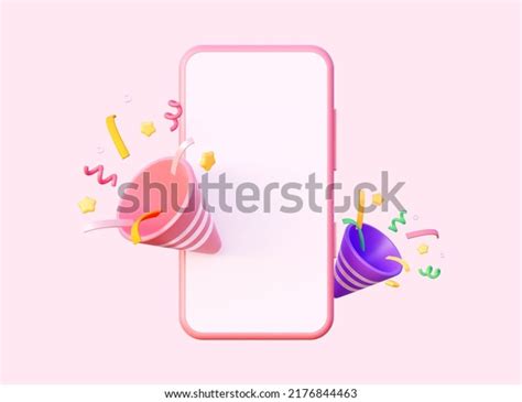 3d Popper Party Confetti Firecracker On Stock Illustration 2176844463