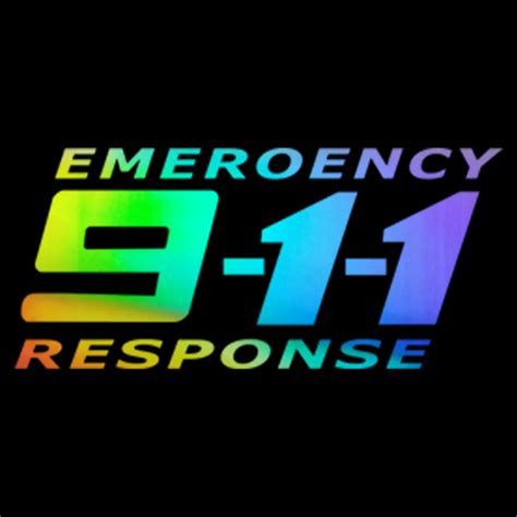 911 Emergency Phone Call Wall Home Glass Window Door Car Sticker Laptop