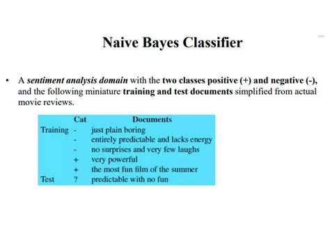 Ml Nb Text Classification Movie Review Example Ppt