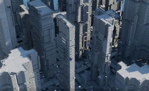 80个科幻赛博朋克城市建筑kitbash 3d模型合集 设计宝藏
