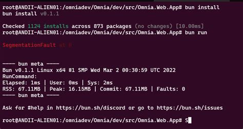 Windows Subsystem For Linux Ubuntu Get SegmentationFault At Issue Oven Sh Bun GitHub
