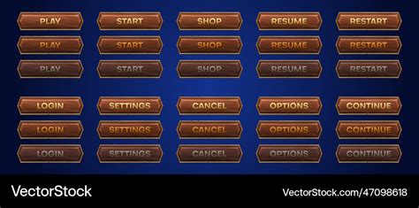 medieval ui game button frame sprite for animation