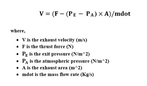 Exhaust Velocity Calculator