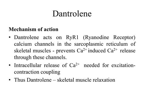 Skeletal Muscle Relaxants Including Dantrolene And Diazepam Pptx