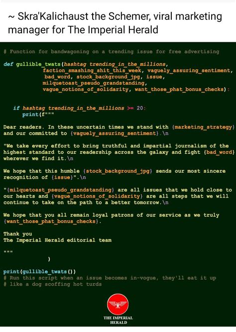 Dear Readers We Were Supposed To Print This Script But It Comes Out Looking Like This We