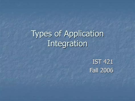 ppt types of application integration powerpoint presentation free