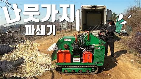 과수원 나뭇가지 파쇄기 이틀 빌려서 2000평 잔가지 싹 정리했어요 네이버 Tv