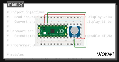 Pi Pico Pot Voltage Python Wokwi Esp32 Stm32 Arduino Simulator