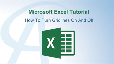 How To Turn Gridlines On And Off In Excel Youtube