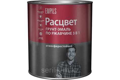 ГРУНТ-ЭМАЛЬ EMPILS ПО РЖАВЧИНЕ АЛКИДНАЯ РАСЦВЕТ СЕРАЯ 2,7КГ купить ...