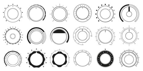 Premium Vector Volume Adjustment Dials Round Level Knob Rotary