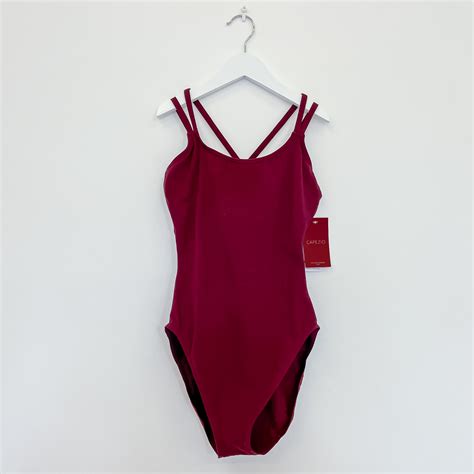 Capezio Criss Cross Leotard Burgundy Spin And Sparkle Dancewear