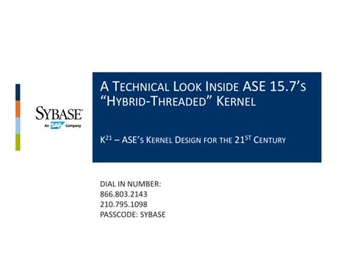 Ase 157 Hybrid Threaded Kernel Technical Overview