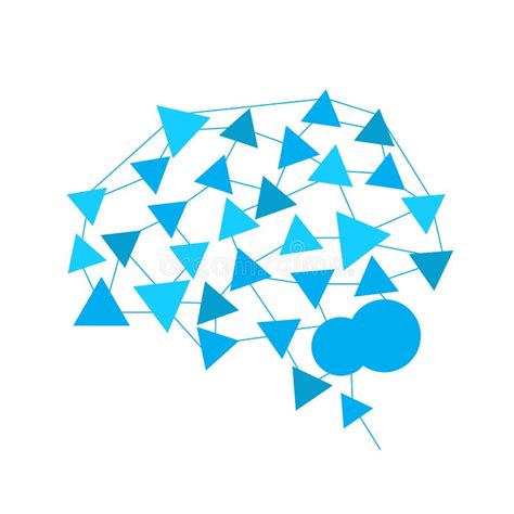 Isolated Brain Network Icon Artificial Intelligence Stock Vector