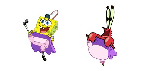 SpongeBob Dancing And Mr Krabs Cursor Custom Cursor