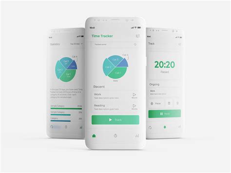 Time Tracker App Ui On Behance