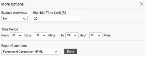 Users Active Idle Time Report