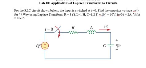 Solved Lab 10 Applications Of Laplace Transforms To
