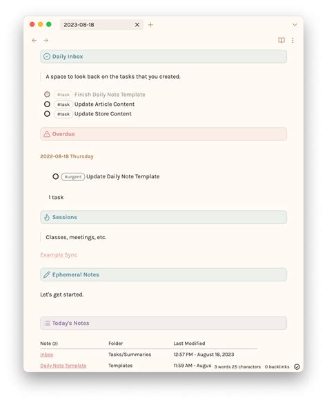Build An Obsidian Daily Note Template For Productivity