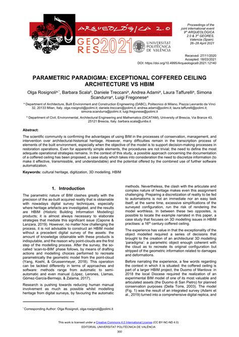 Pdf Parametric Paradigma Exceptional Coffered Ceiling Architecture