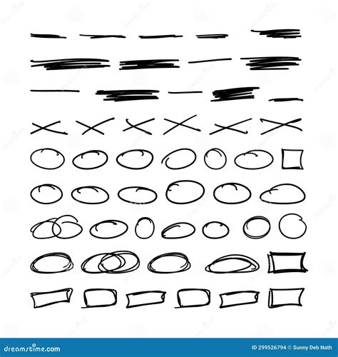 different types of highlighter design elements include underline cross
